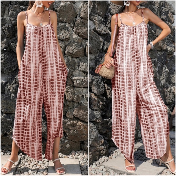 BellanBlue | Pants & Jumpsuits | Bohemian Tie Dye Wide Leg Pocket ...